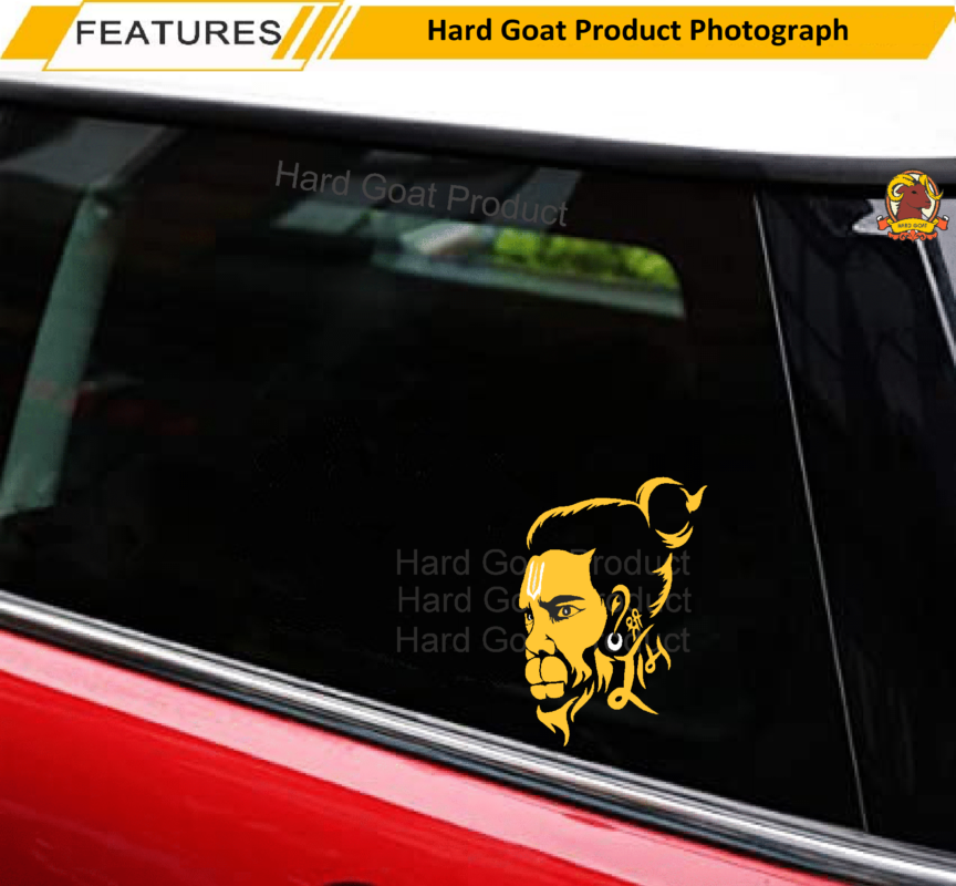 Radiant Yellow Bajrang Bali Sticker | Joyful & Durable | Hard Goat