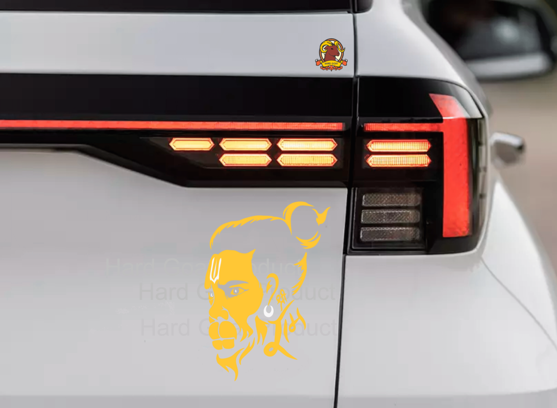 Radiant Yellow Bajrang Bali Sticker | Joyful & Durable | Hard Goat