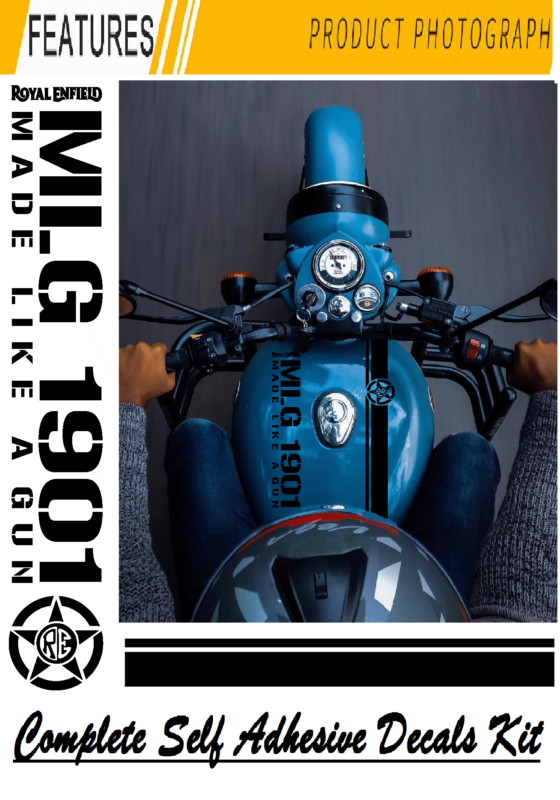 Bullet Tank Sticker | Compatible Royal Enfield Tank Stickers | MLG 1901 ...