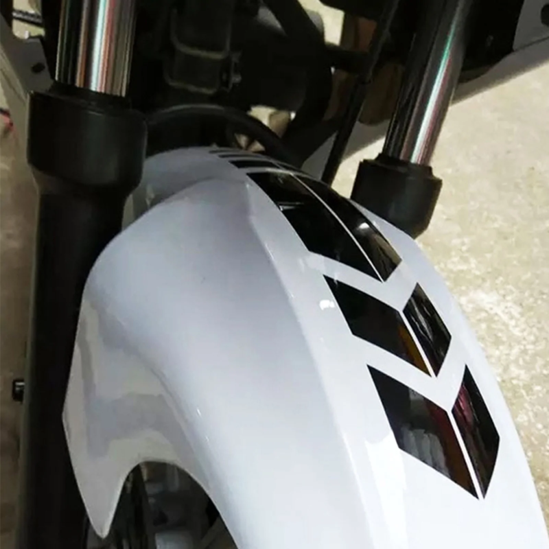Black Bike Front Mudguard Sticker | Stealth Style & Mud Protection ...