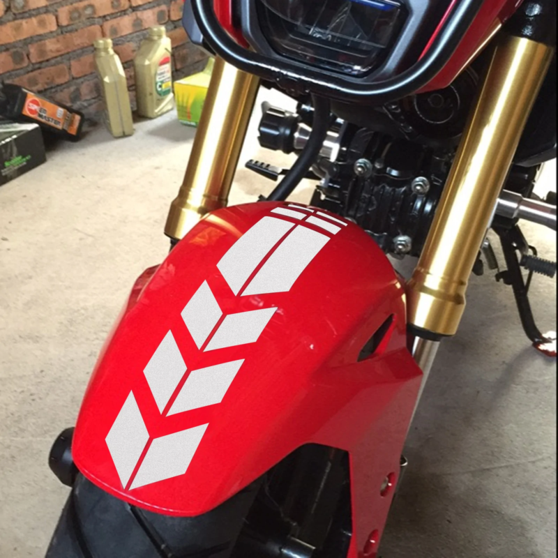 White Bike Front Mudguard Sticker | Universal Fit, Premium Protection ...