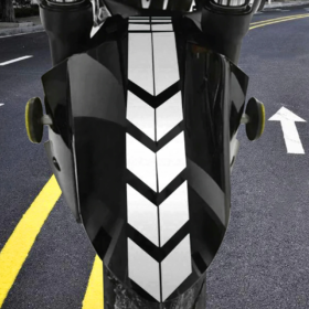 White Bike Front Mudguard Sticker | Universal Fit, Premium Protection ...